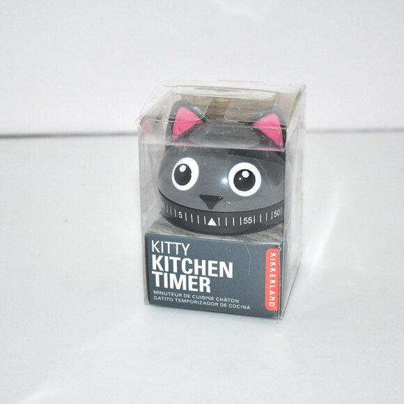 Kikkerland | Kitchen | Kikkerland Cat Kitchen Timer In Grey Details ...